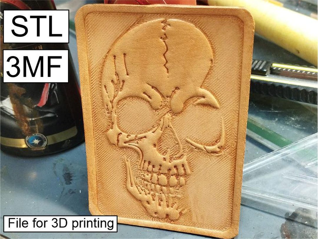 Skull Digital File for 3D Print, STL File for 3D Printing, Stamp for ...