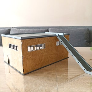 3 Car Garage With Easy-to-use Ramp, Miniature Toy Car Garage, Dollhouse ...