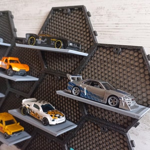 Little Cars 1:64 3D Printed Shelf Display for Cars, Honeycomb Shaped ...