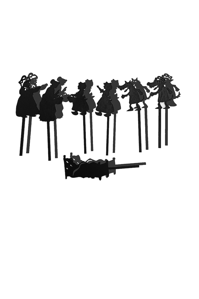 Little Red Riding Hood Shadow Puppets: Storytelling Theatre Figures ...