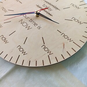 Motivational Wall Clock Inspirational Clock Now Modern Wall Clock ...