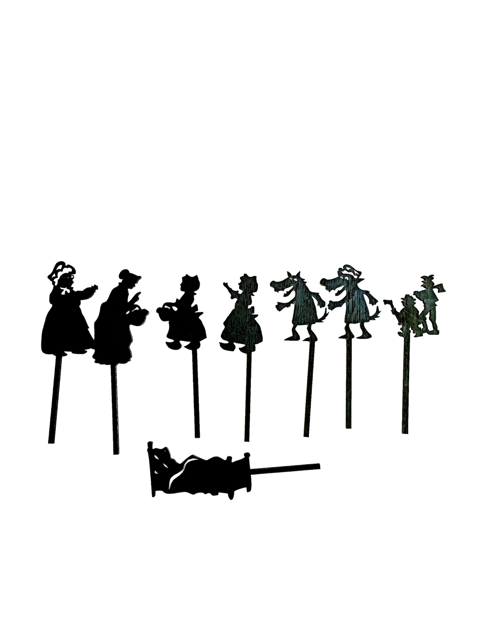 Little Red Riding Hood Shadow Puppets: Storytelling Theatre Figures ...
