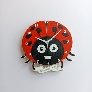 Adorable Wooden Ladybug Wall Clock - Fun and Functional Nursery Decor ...