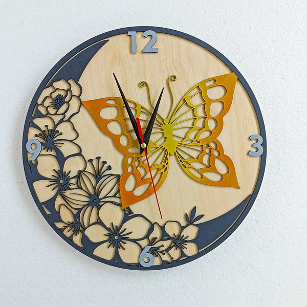 Butterfly Clock - Etsy