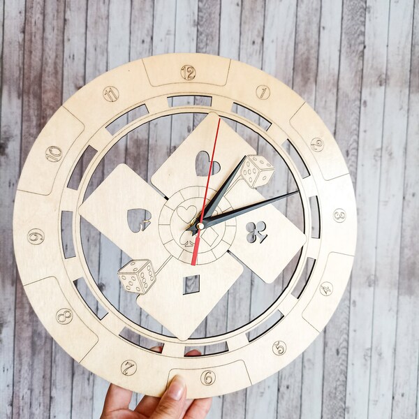 Wooden Hanging Clock - Etsy