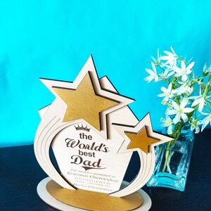 Father's Day Award Best Dad Winning Prize Great Personalised Gift for ...
