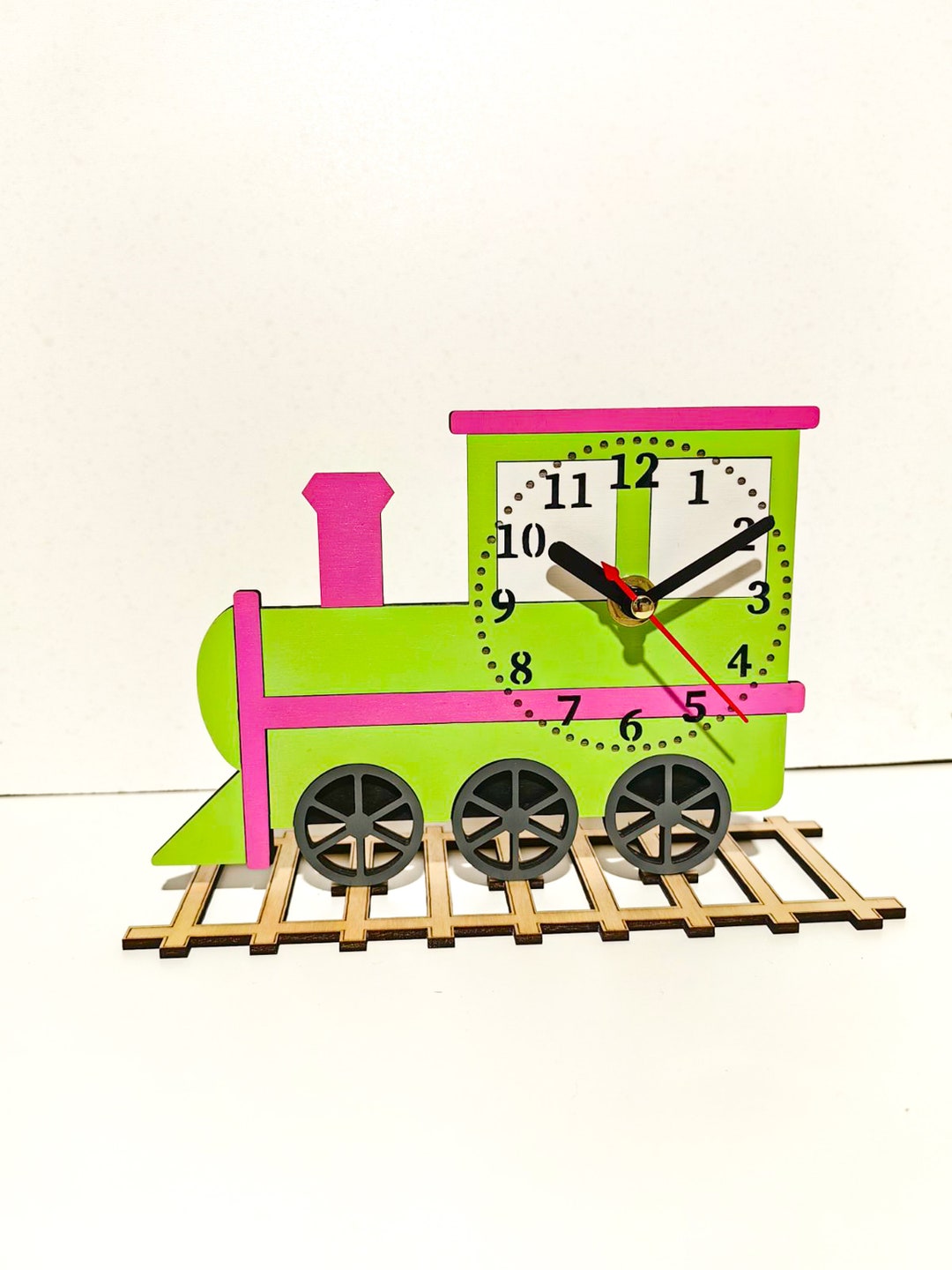 Wooden Train Clock: 3D Nursery Decor Timepiece - Etsy UK
