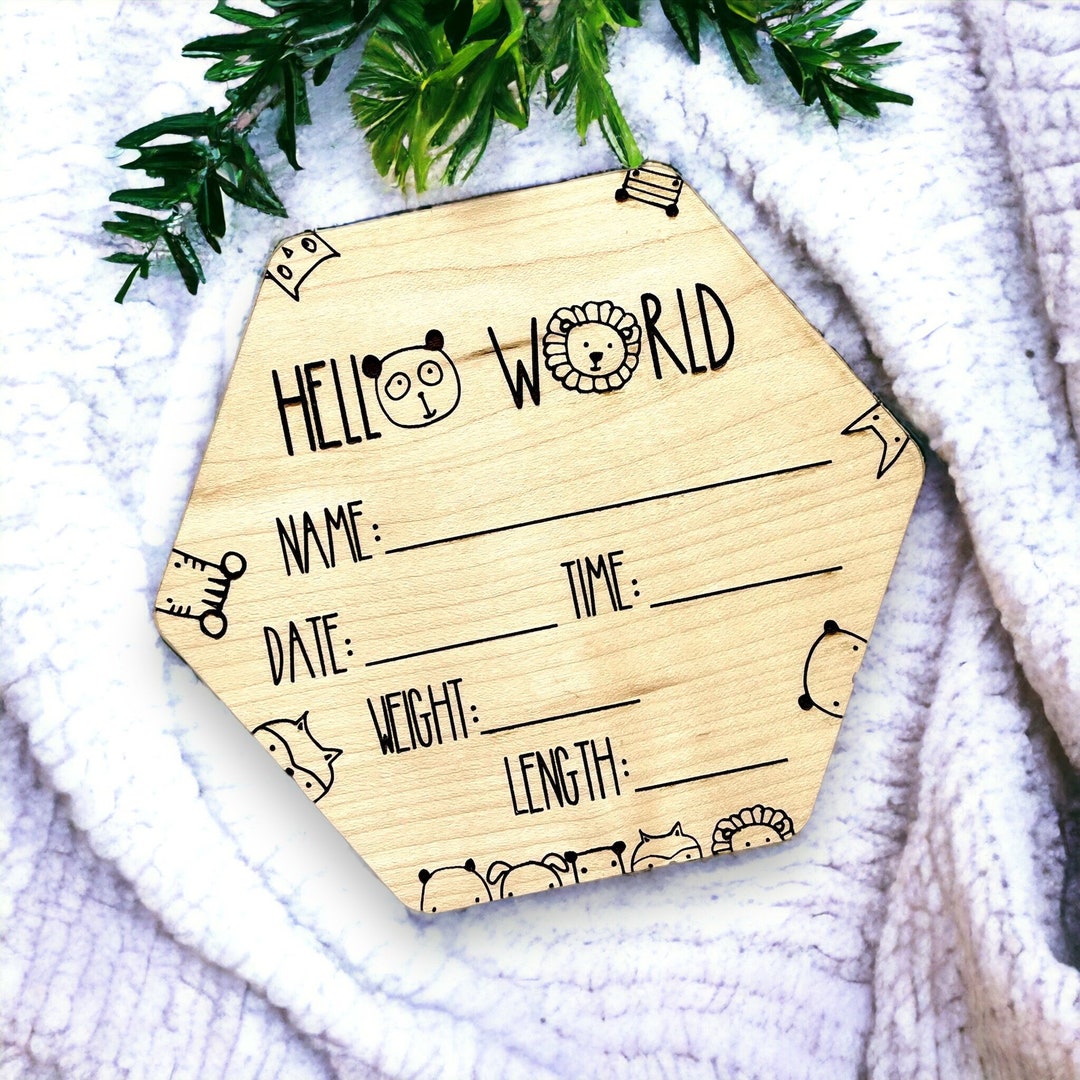 Safari Animal Theme Birth Announcement Sign - Etsy