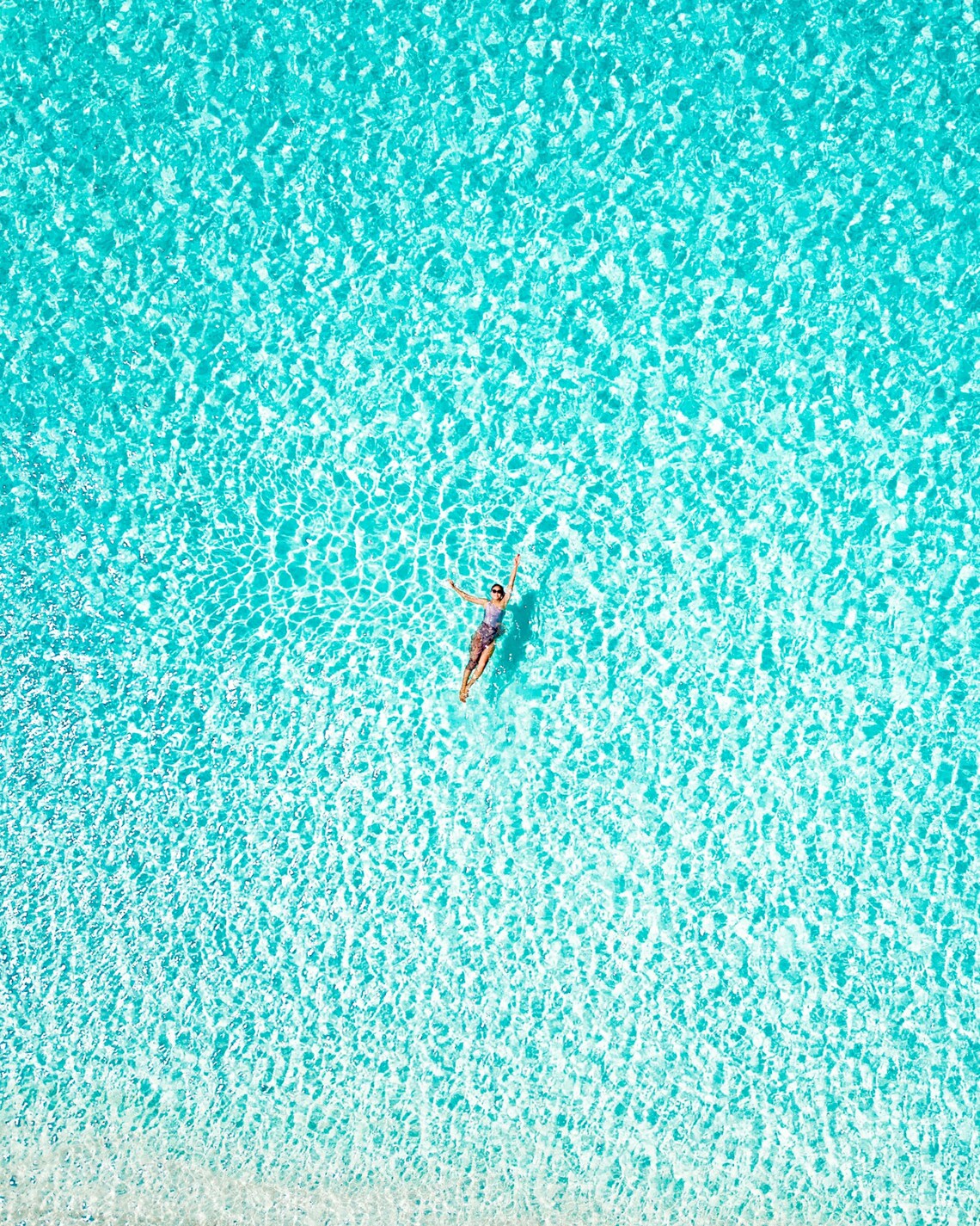 Woman Swimming in the Ocean Art Print Digital Art Print Printable Wall ...