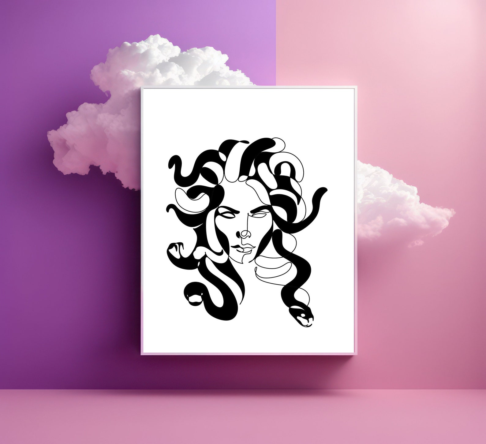 Medusa Print | Medusa Art | Tattoo Style Artwork | Black and White ...