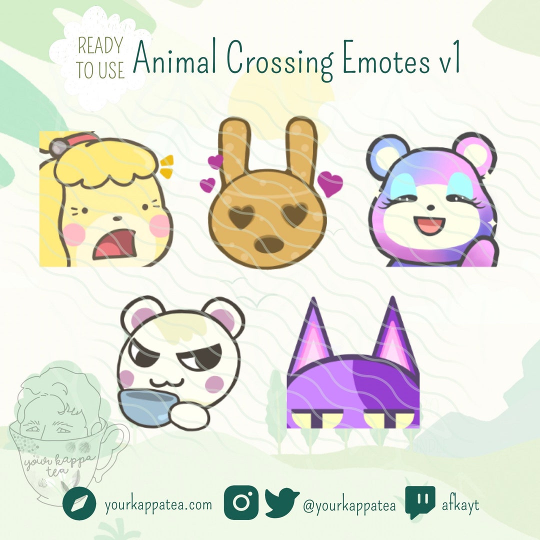 Premade Animal Crossing Twitch Emotes | Discord | Ready to Use - Etsy