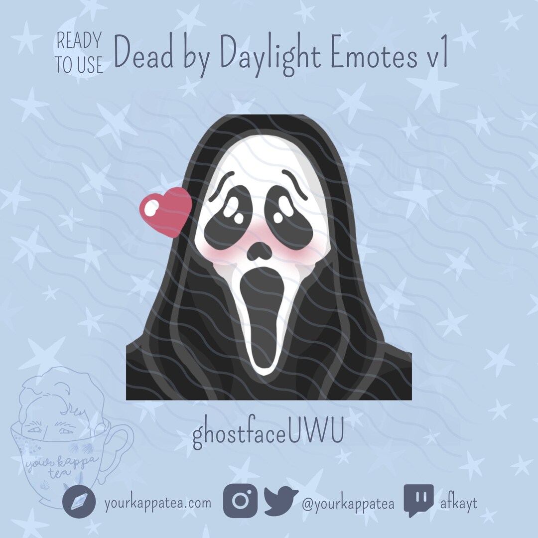 DBD Ghostface Premade Emote for Twitch Discord YouTube Facebook Gaming ...