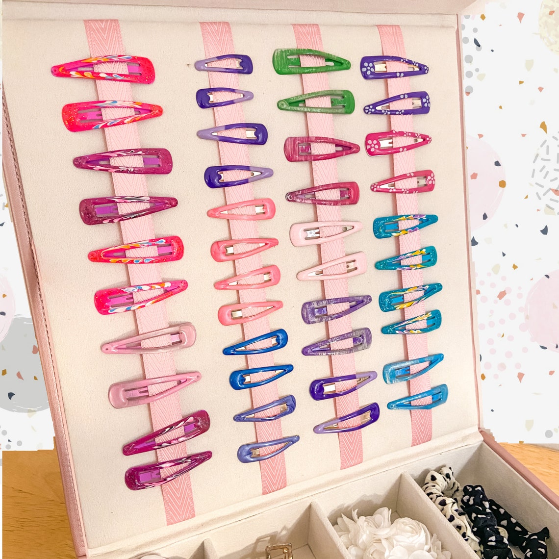 Girl's Hair Accessory Storage Box Hair Clip Holder - Etsy UK