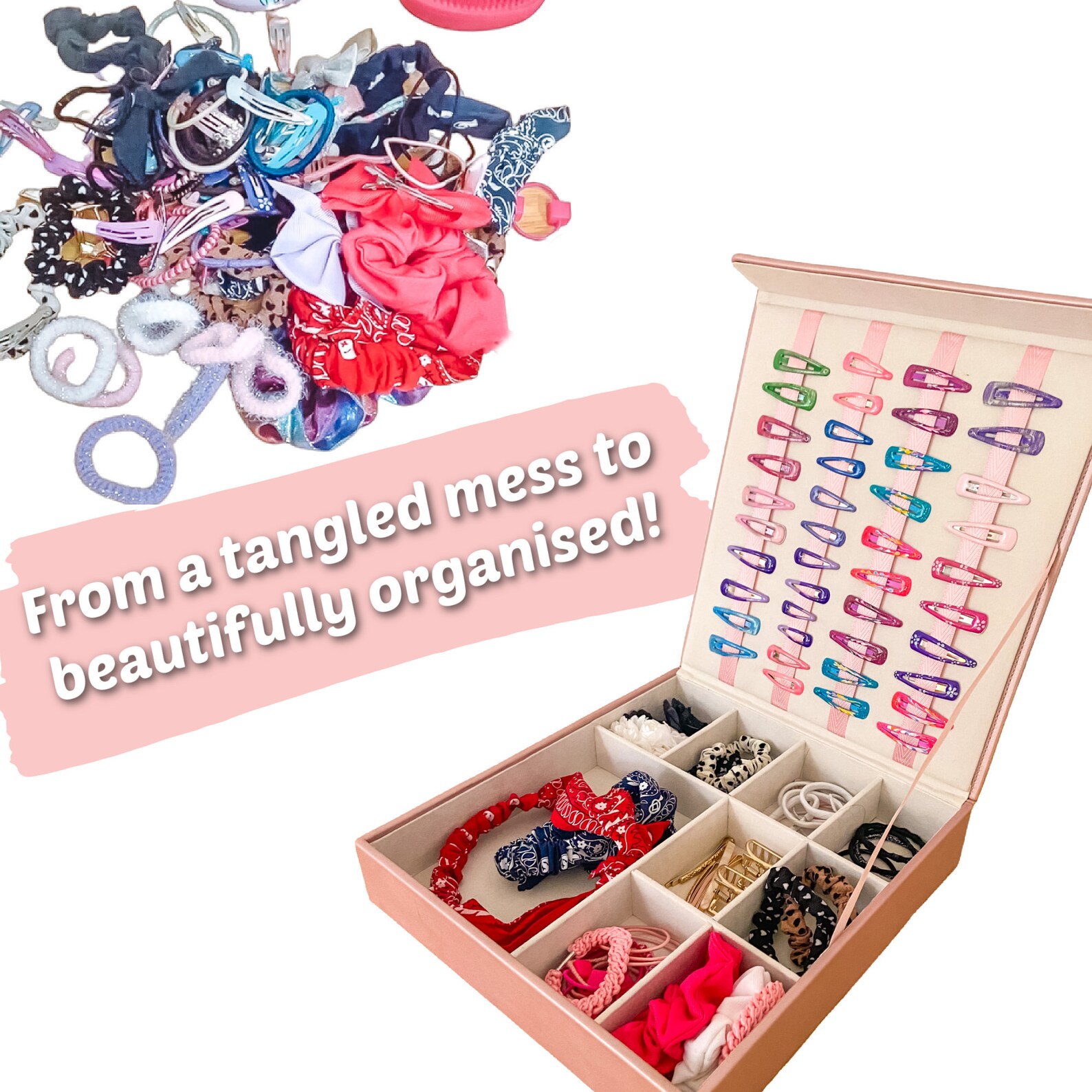 Girl's Hair Accessory Storage Box Hair Clip Holder - Etsy UK