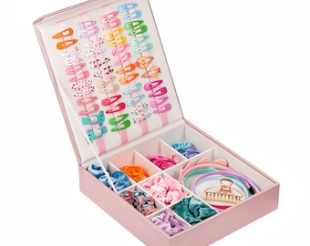 Girl's Hair Accessory Storage Box, Hair Clip Holder, Accessory ...
