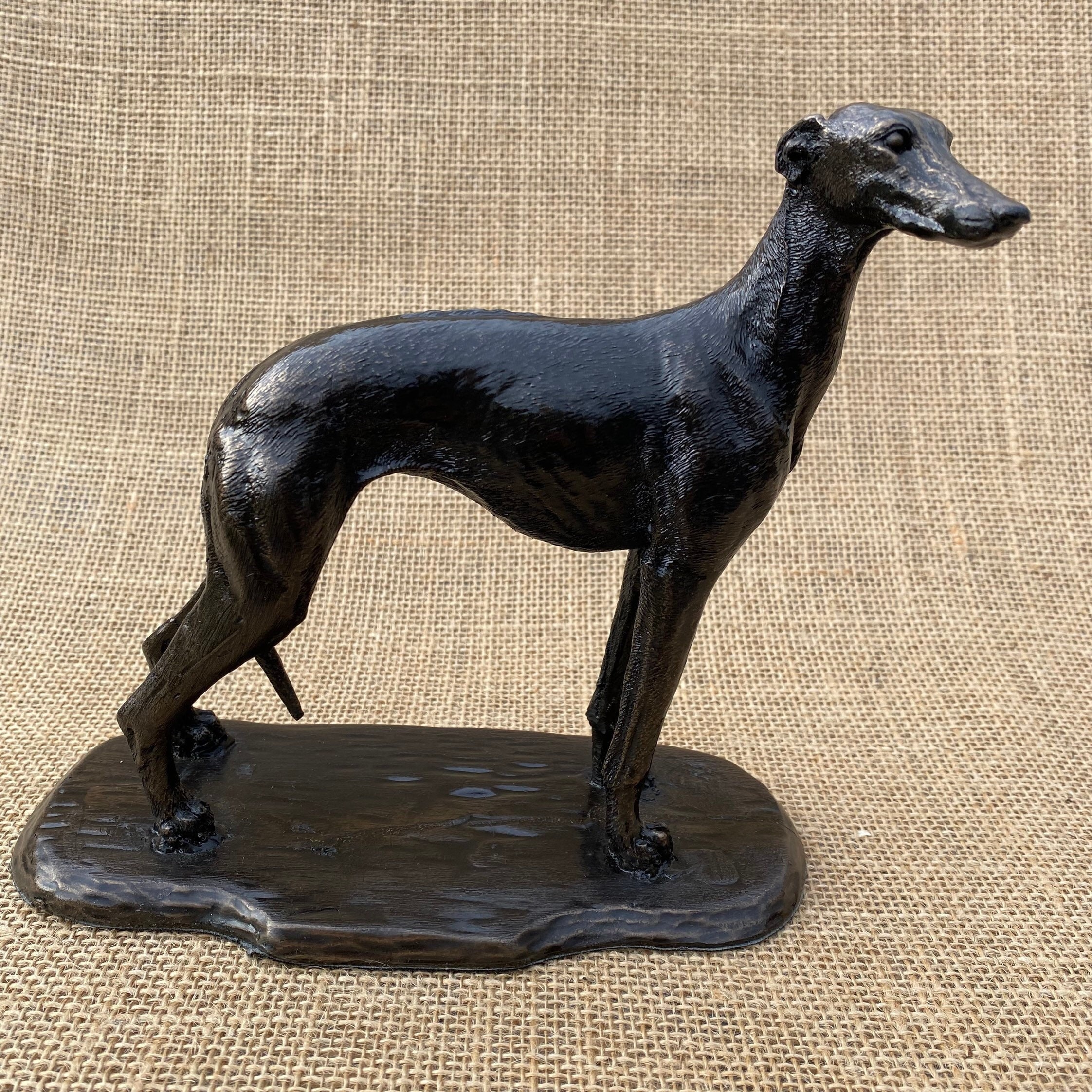 Elegant Greyhound Standing Dog Sculpture Figurine Cold Cast - Etsy