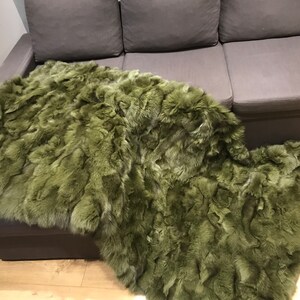 Forest Green Fur Blanket: Satin Lined Throw - Etsy