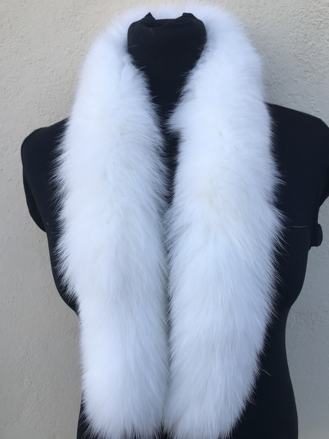 WHITE FROST Fox Fur Scarf - Etsy