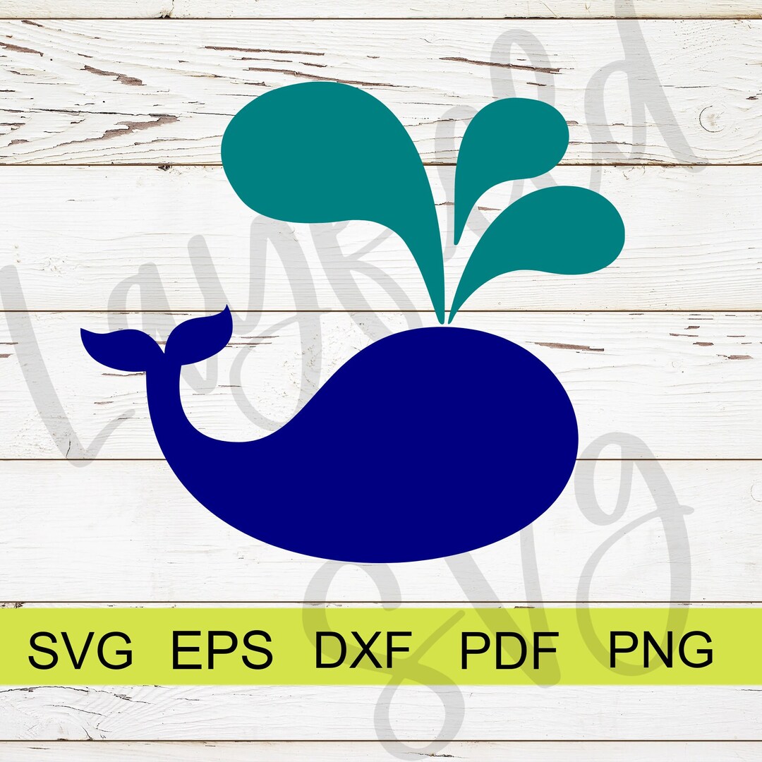 Wal svg, Wal Silhouette, Sommerzeit svg, Blauwal svg, Strand svg, (svg ...