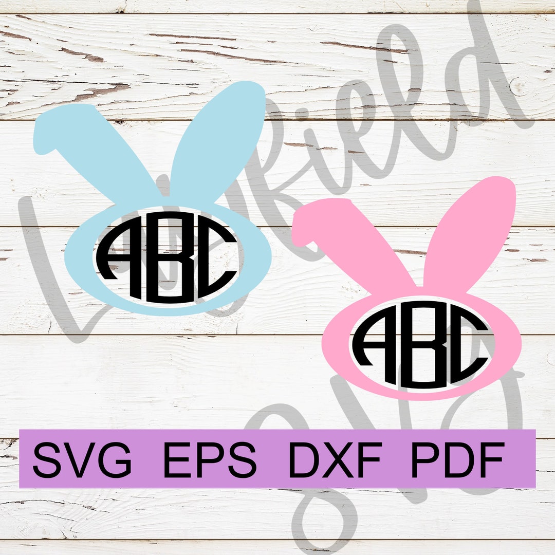 Custom Bunny Monogram Svg, Easter Bunny Svg, Custom Easter Bunny for ...