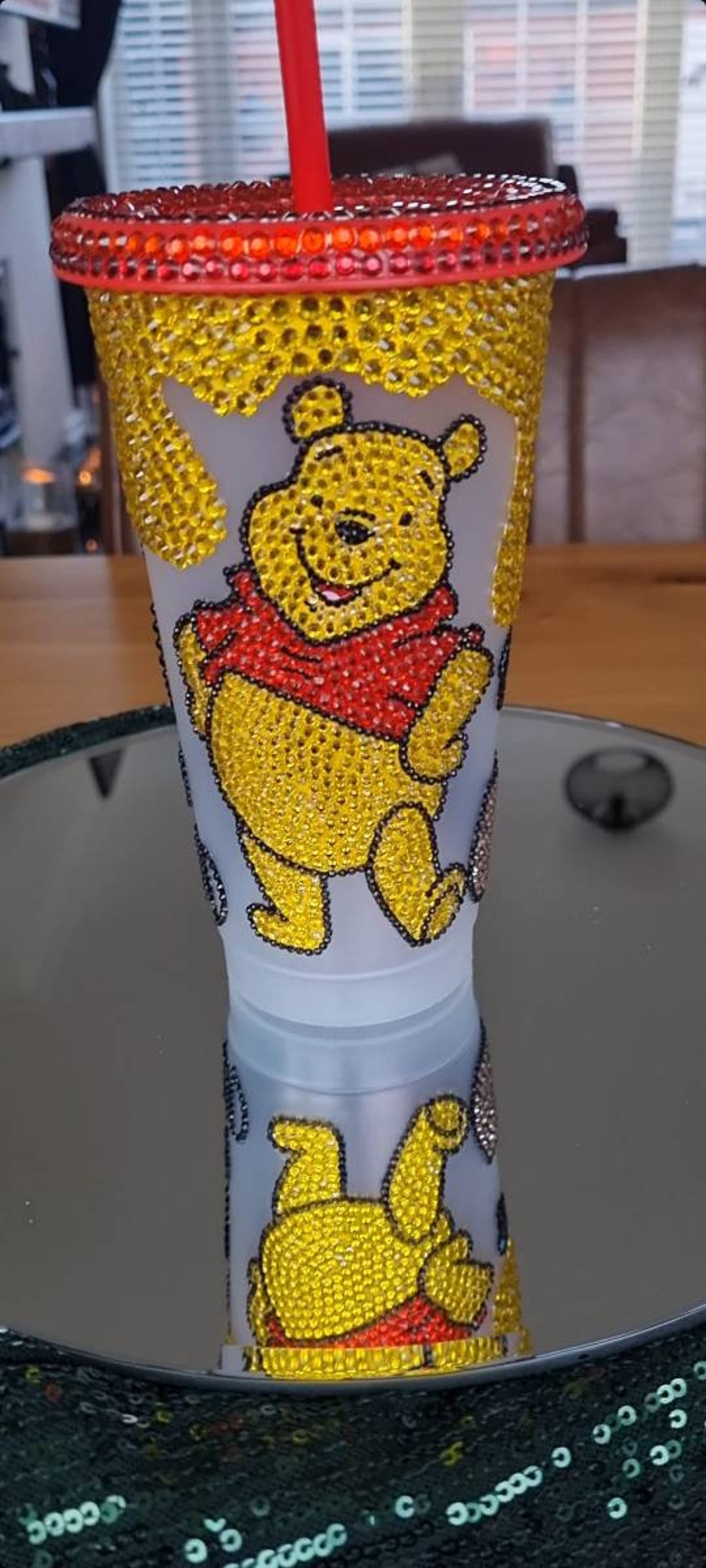 Winnie the Pooh Blinged Cold Cup - Etsy UK