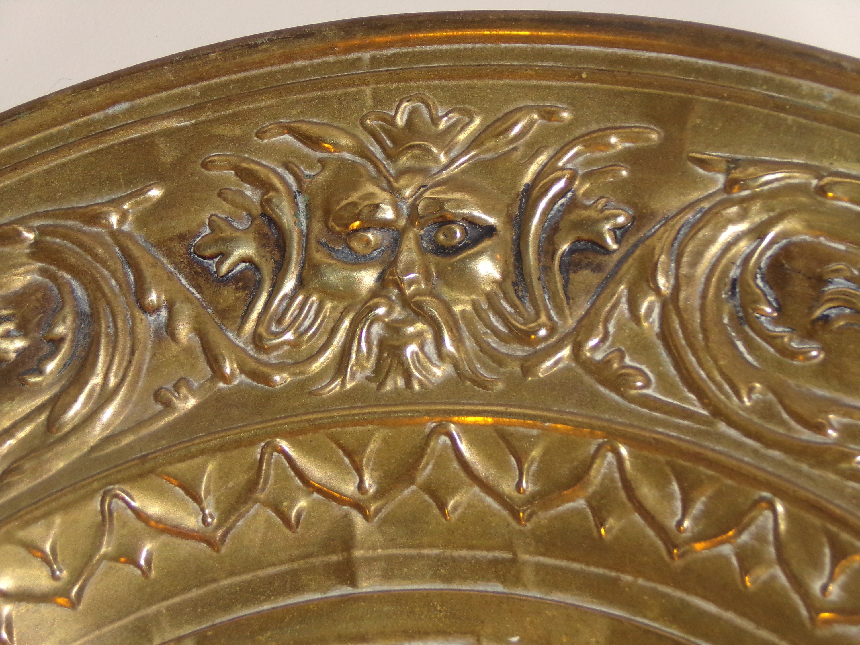 Large Brass Vintage Wall Charger (1940's) (tavern Scene) - Etsy