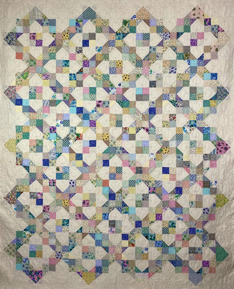 Scrappy Four Patch Chain Quilt Pattern - Etsy