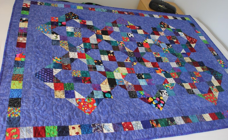 Scrappy Four Patch Chain Quilt Pattern - Etsy