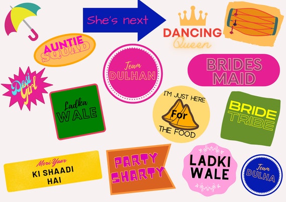 Mehndi Photobooth Props DIY Desi Wedding Photo Props - Etsy