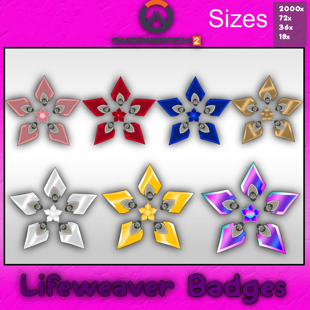 Overwatch Lifeweaver Flower Subscription/bits Badges - Etsy