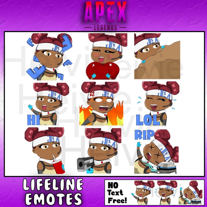 Apex Legends Lifeline Chibbi Emotes for Twitch, Youtube, Discord, Etc ...