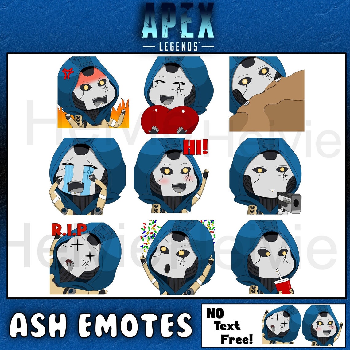 Apex Legends Ash Chibbi Emotes for Twitch, Youtube, Discord, Etc. Sizes ...