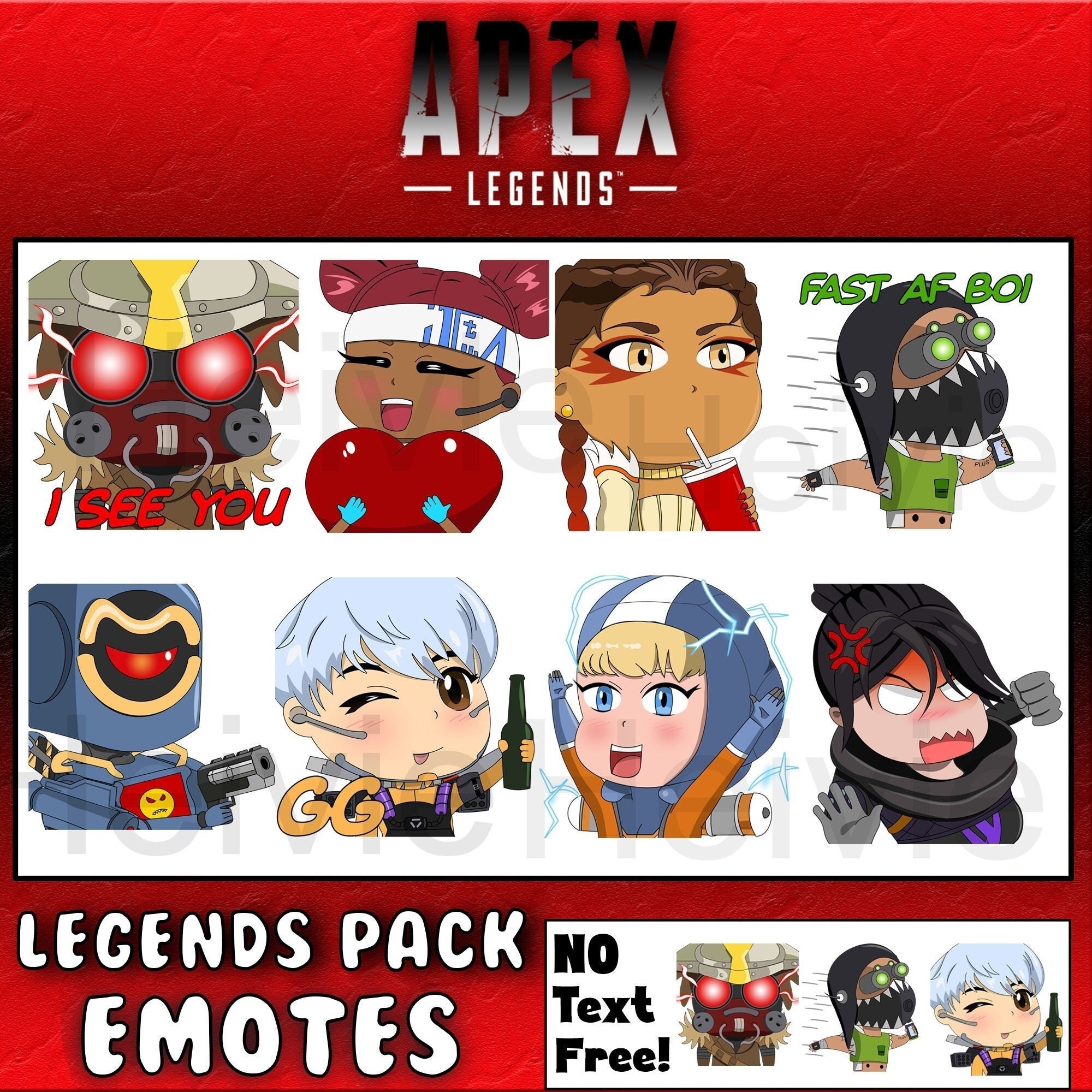 Apex Legends Emotes Twitch/youtube - Etsy