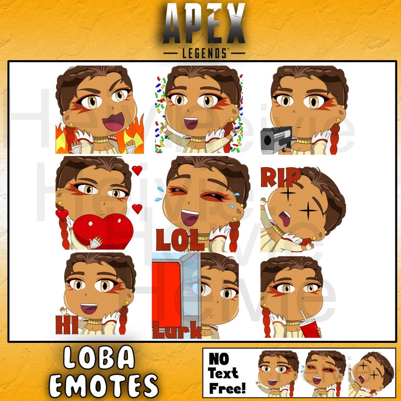 Apex Legends Loba Chibbi Emotes for Twitch, Youtube, Discord, Etc ...