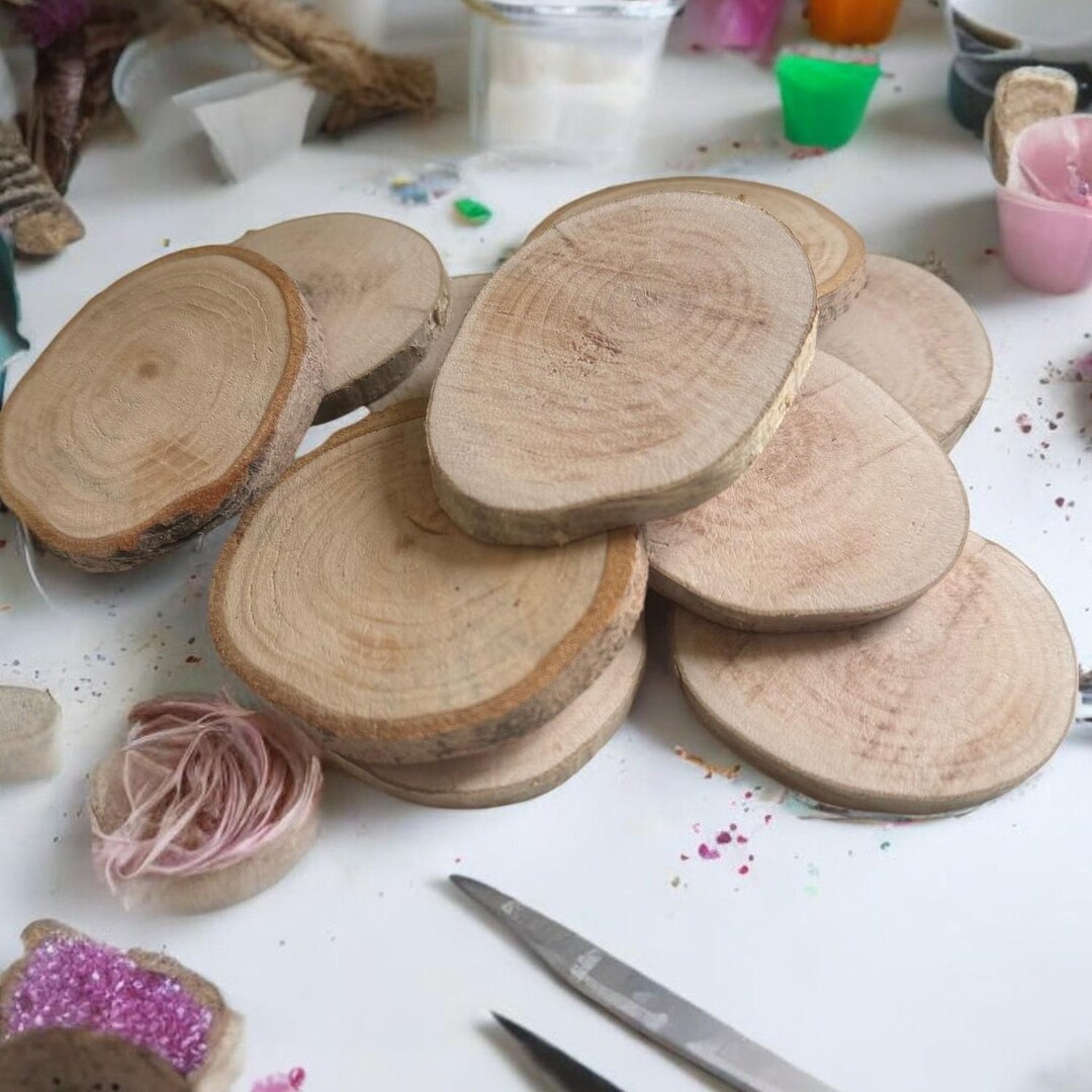 Wood Slices Natural Arts and Crafts Tree Wood Rounds Christmas ...