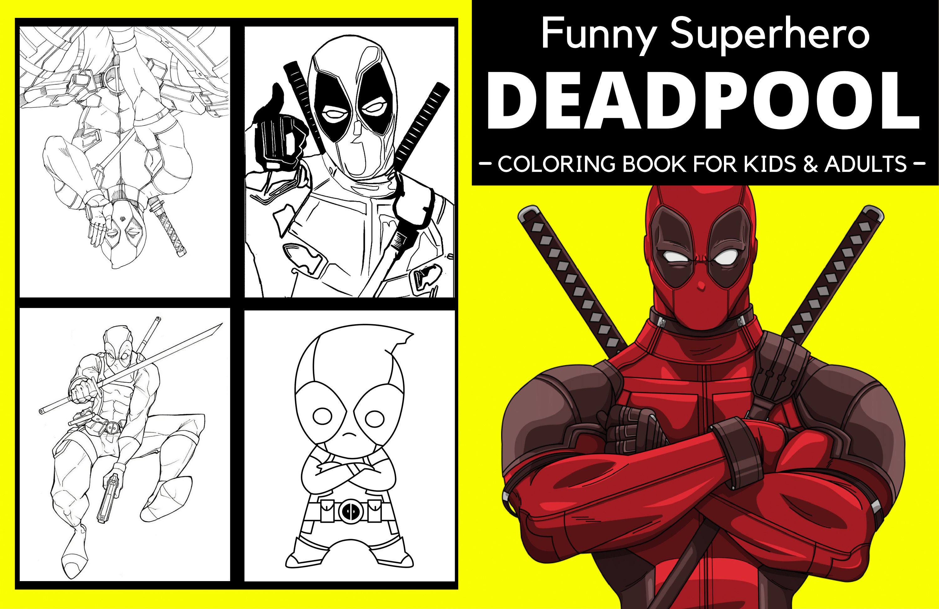 Deadpool Coloring Book Pages