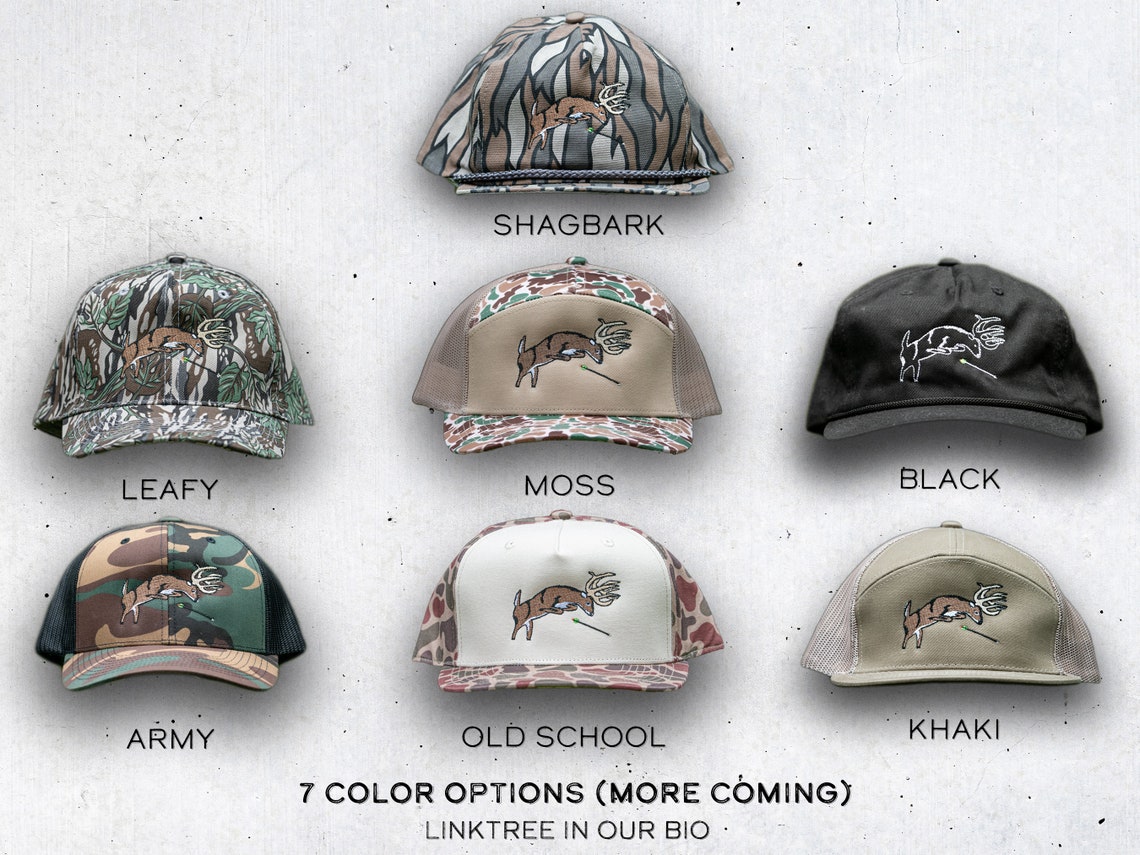 Bowhunter Snapback, Deer Hunting Hat, Old School Deer Hunting Hat, Bow ...