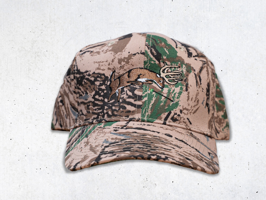 Bowhunter Camo Snapback, Deer Hunting Hat, Old School Deer Hunting Hat ...