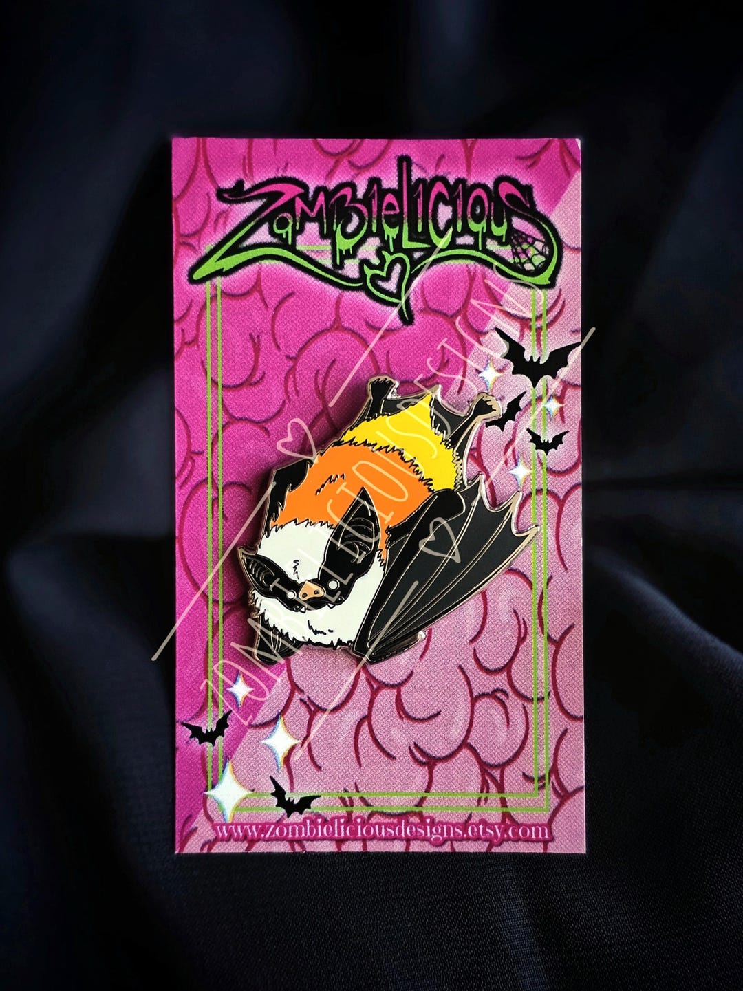 Halloween Candy Corn Bat Pin | Hard Enamel Pin | Spooky Cute Enamel ...