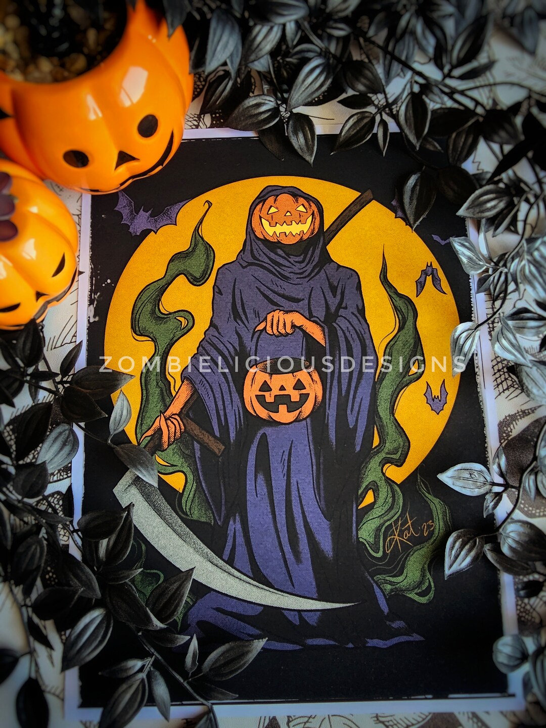 Vintage Style Halloween Art Print Dark Art Print Dark Home - Etsy