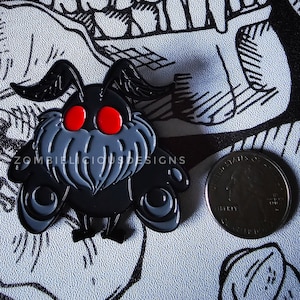 Mothman Pin | Soft Enamel Pin | Spooky Cute - Etsy