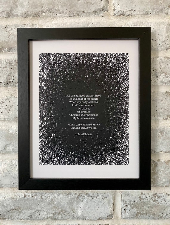 Unswallowed Anger Poem | Etsy