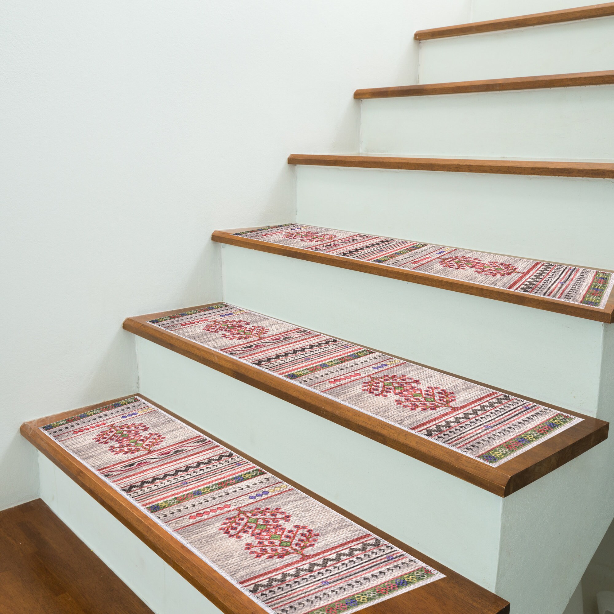 Colorful Leaf Stair Treads Rug Bohemian Stair Treads Carpet - Etsy