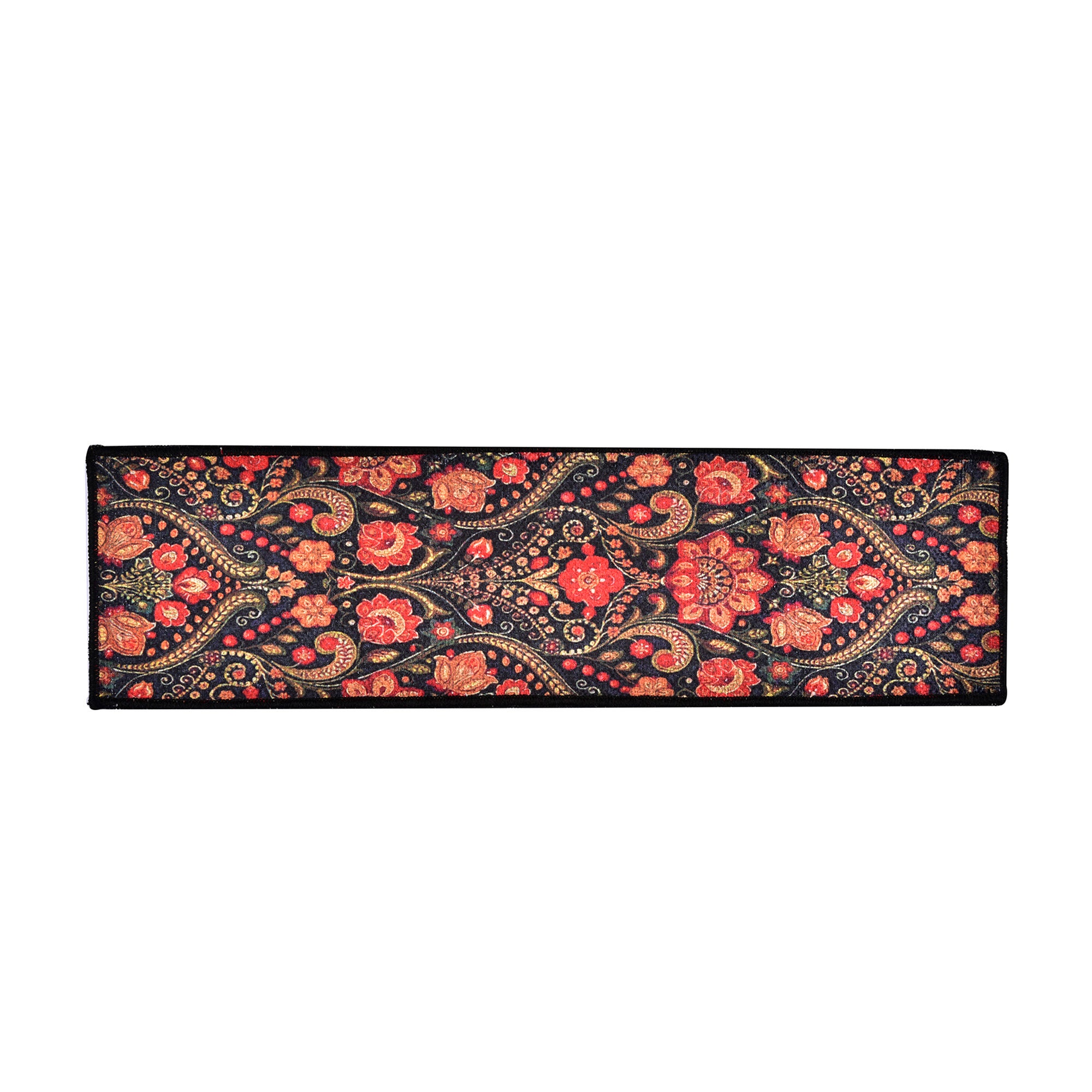 Red Flower Stair Rug Ethnic Floral Stair Treads Carpet - Etsy