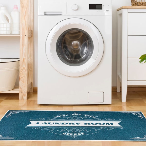 Blue Laundry Room Floor Mats - Etsy
