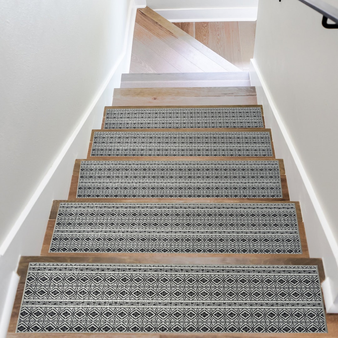 Traditional Stair Rug, Diamond Stair Treads Carpet, Non-slip Stair ...