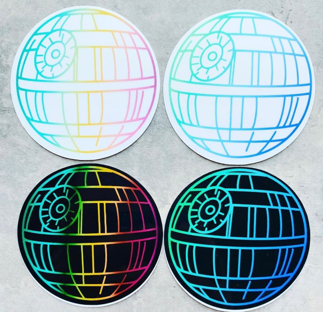 Ombré Death Star Sticker - Etsy