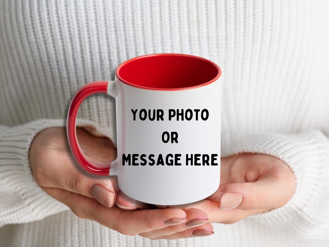 Personalized Photo Coffee Mug: Custom Text Gift - Etsy