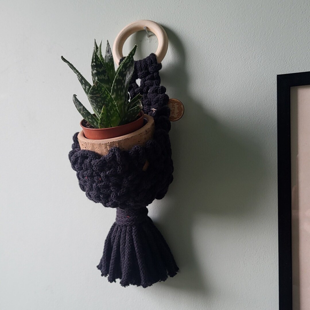 Small Plant Basket Hanger, Plant Hanger, Basket for Plants, Wall ...