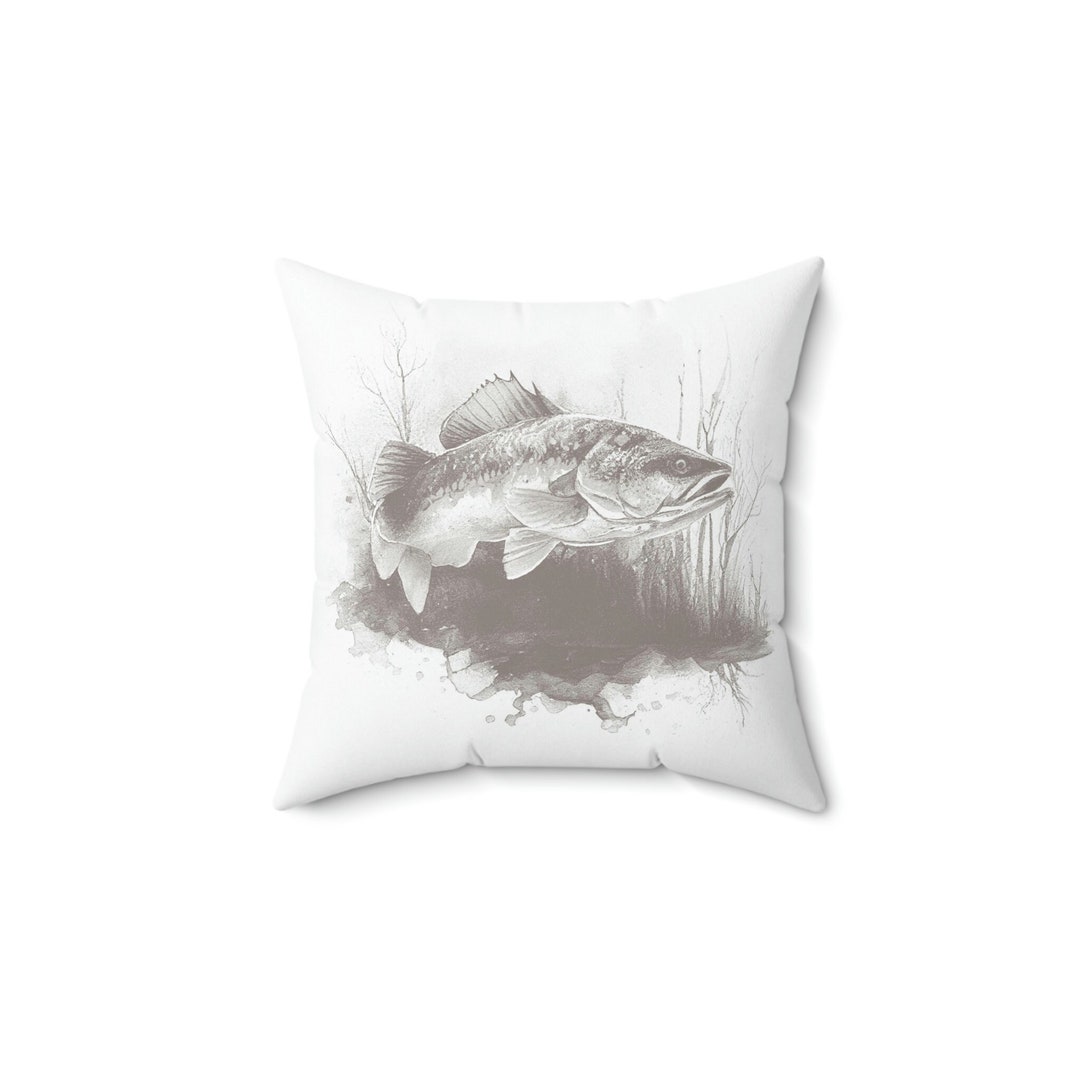 Walleye Fishing Pillow Cover Decor Fisherman Gift Fishing MN Home Decor ...